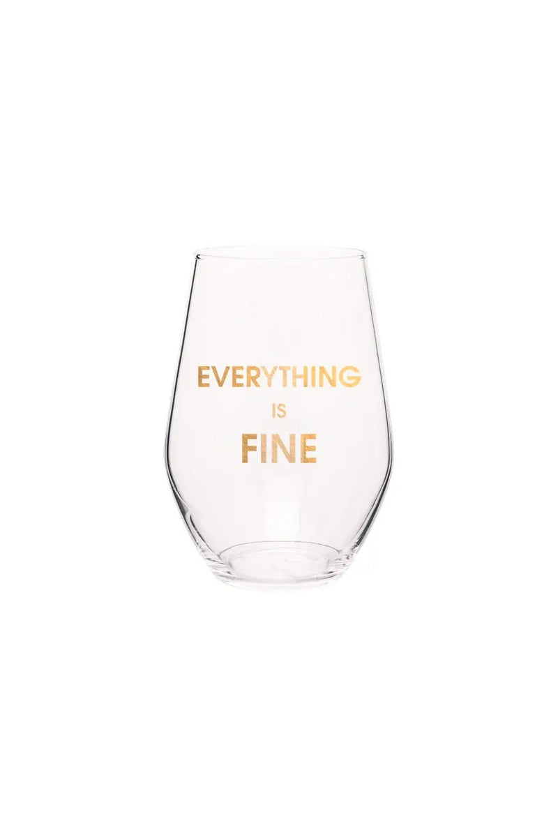 Everything Is Fine Wine Glass – SF Siren