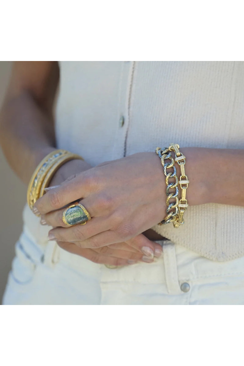 Gold Maria Theresa Curved Coin Ring – SF Siren